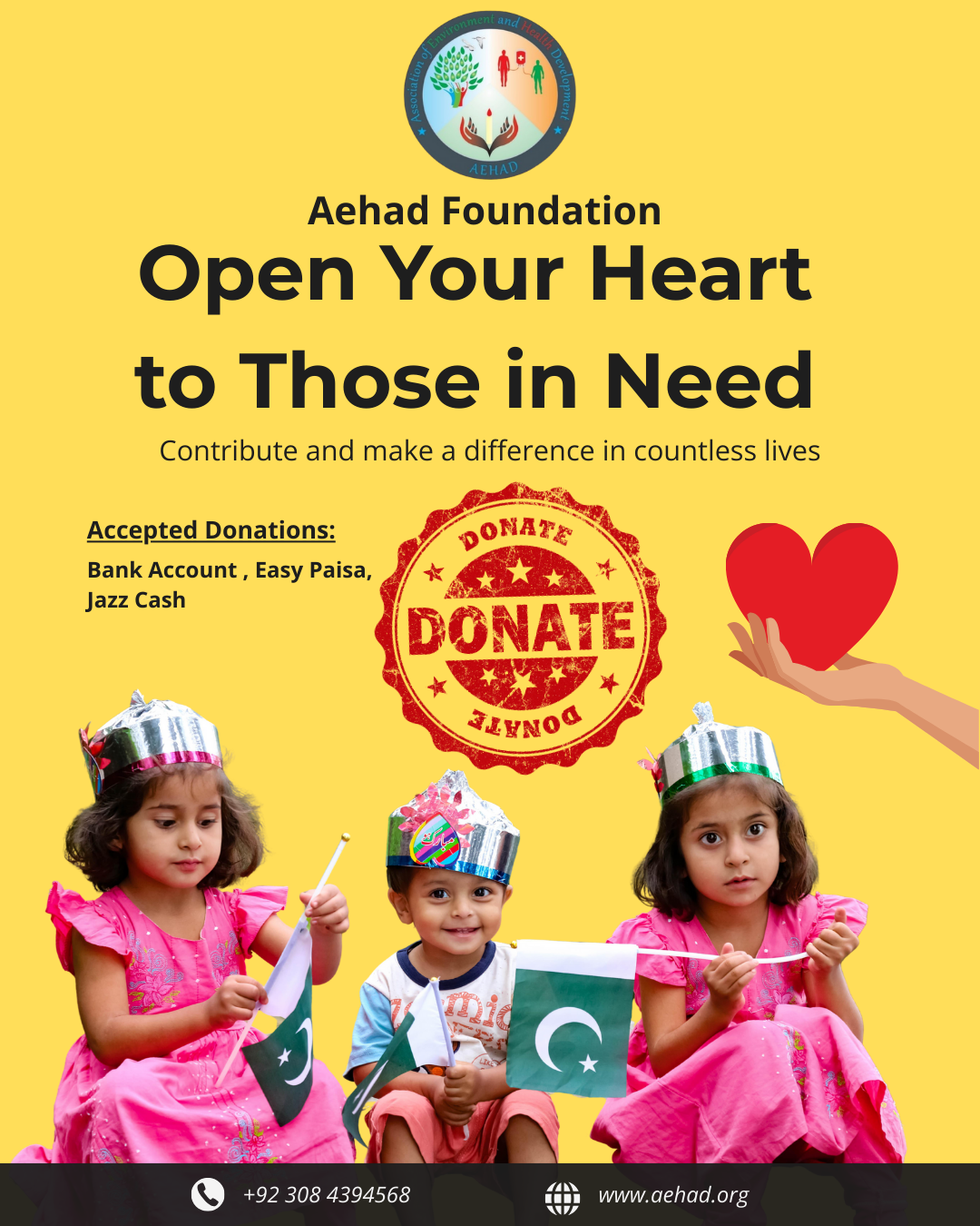 Aehad Foundation-Home Donate Now 0308-4394568